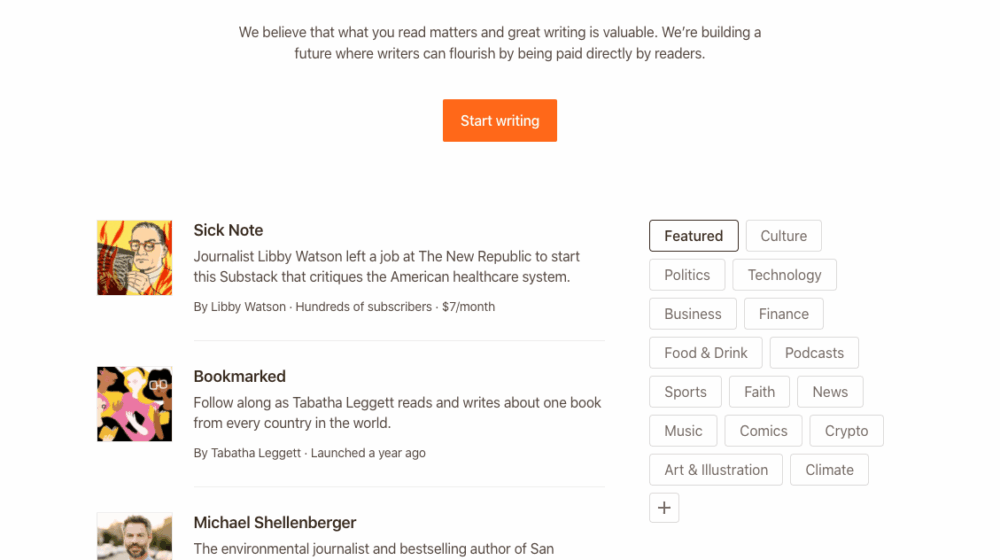 Substack home page | Minter Dial
